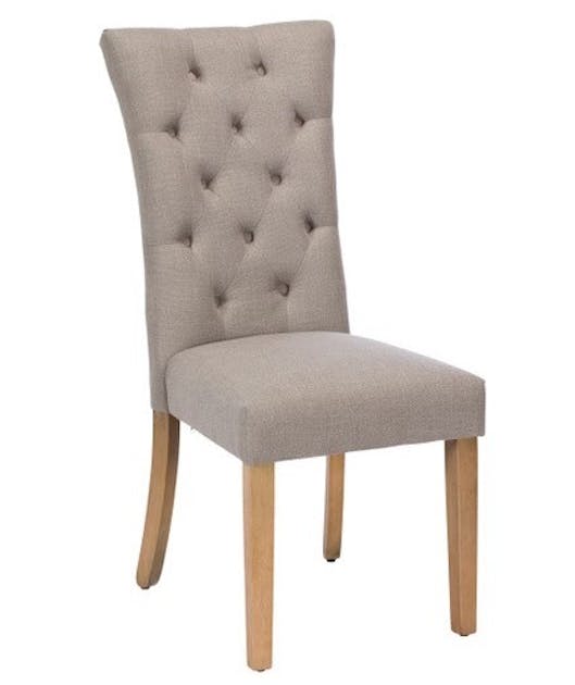 Chaise capitonnée écrue (lot de 2) PORTLAND | Chaises | Pier Import