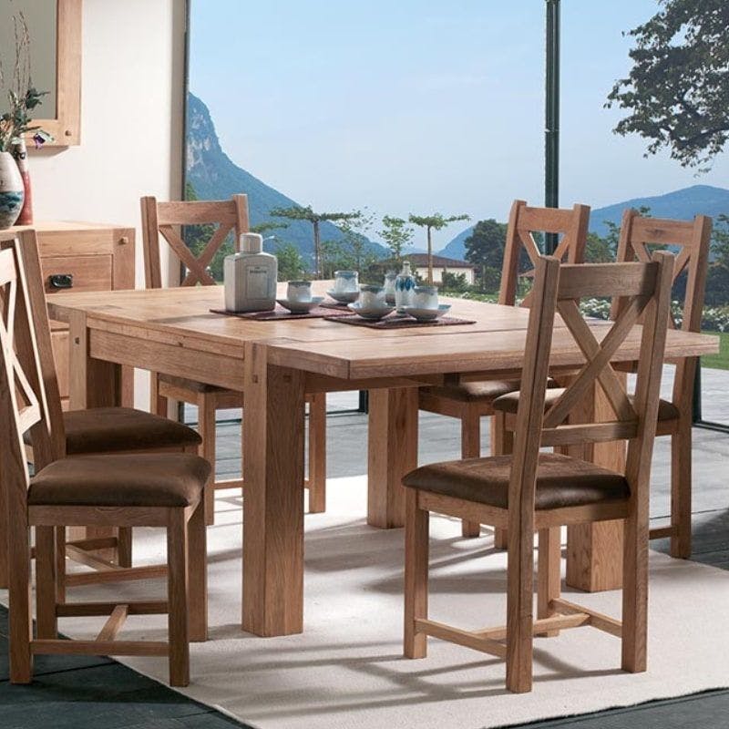 Allonge 45 cm chêne massif pour table carrée 140 cm FJORD | Allonges ...