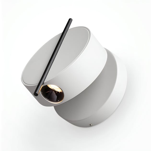 Applique murale blanche design – bloc rond orientable MESA | Appliques | Pier Import