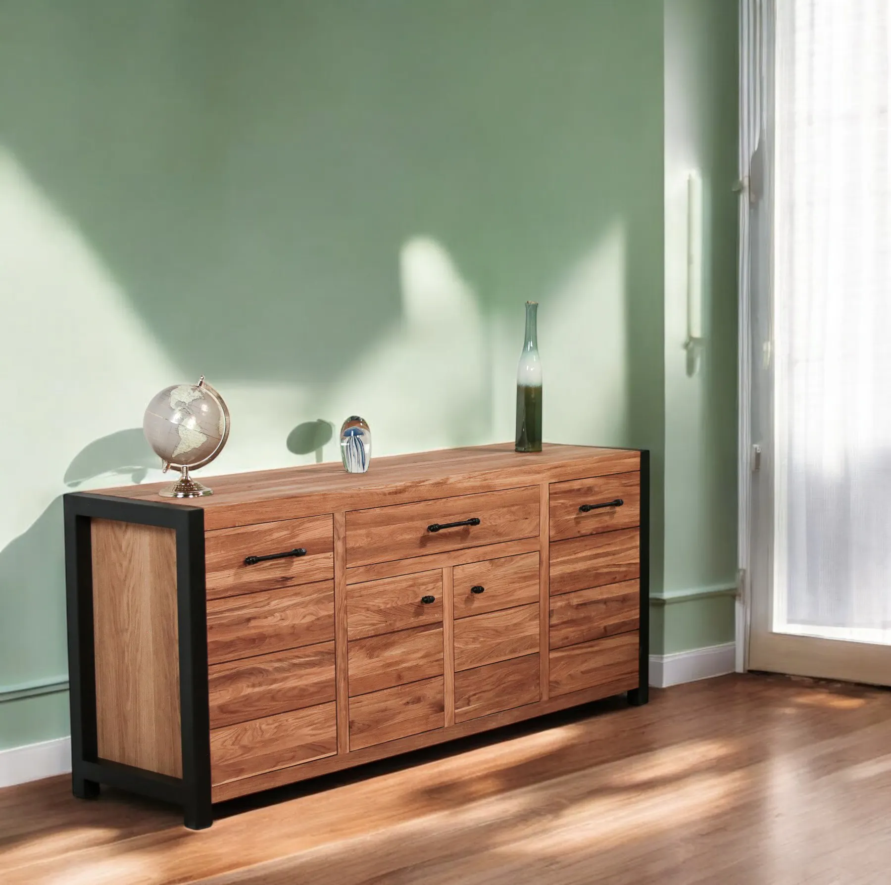 Bahut en chêne huilé 4 portes FERSCOTT 2 | Buffets / Bahuts | Pier Import