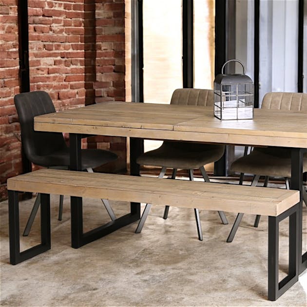 Banc de table en bois recyclé 155 cm AUCKLAND | Bancs | Pier Import