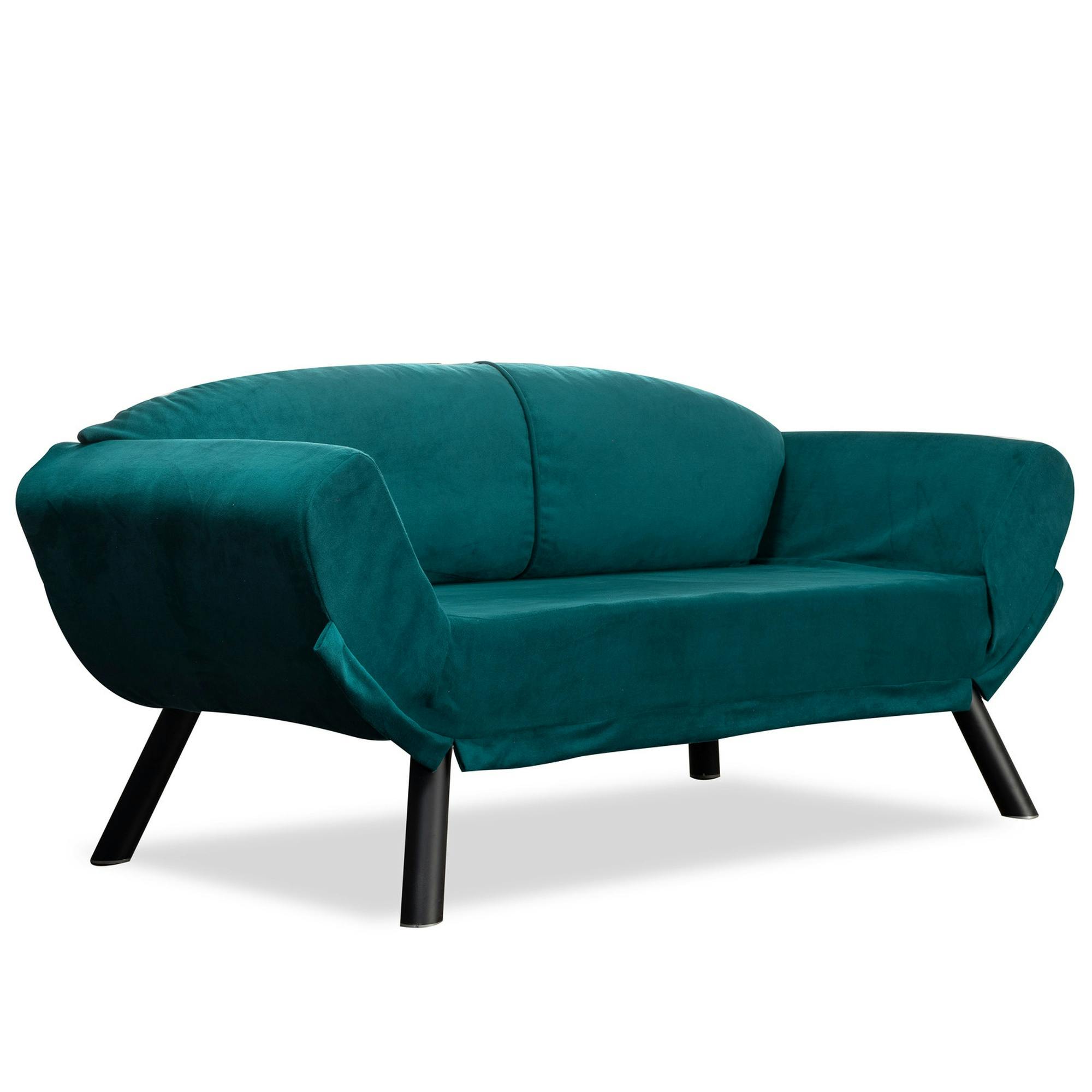 Banquette-lit bleu canard - format compact LUCCA | Canapés | Pier Import