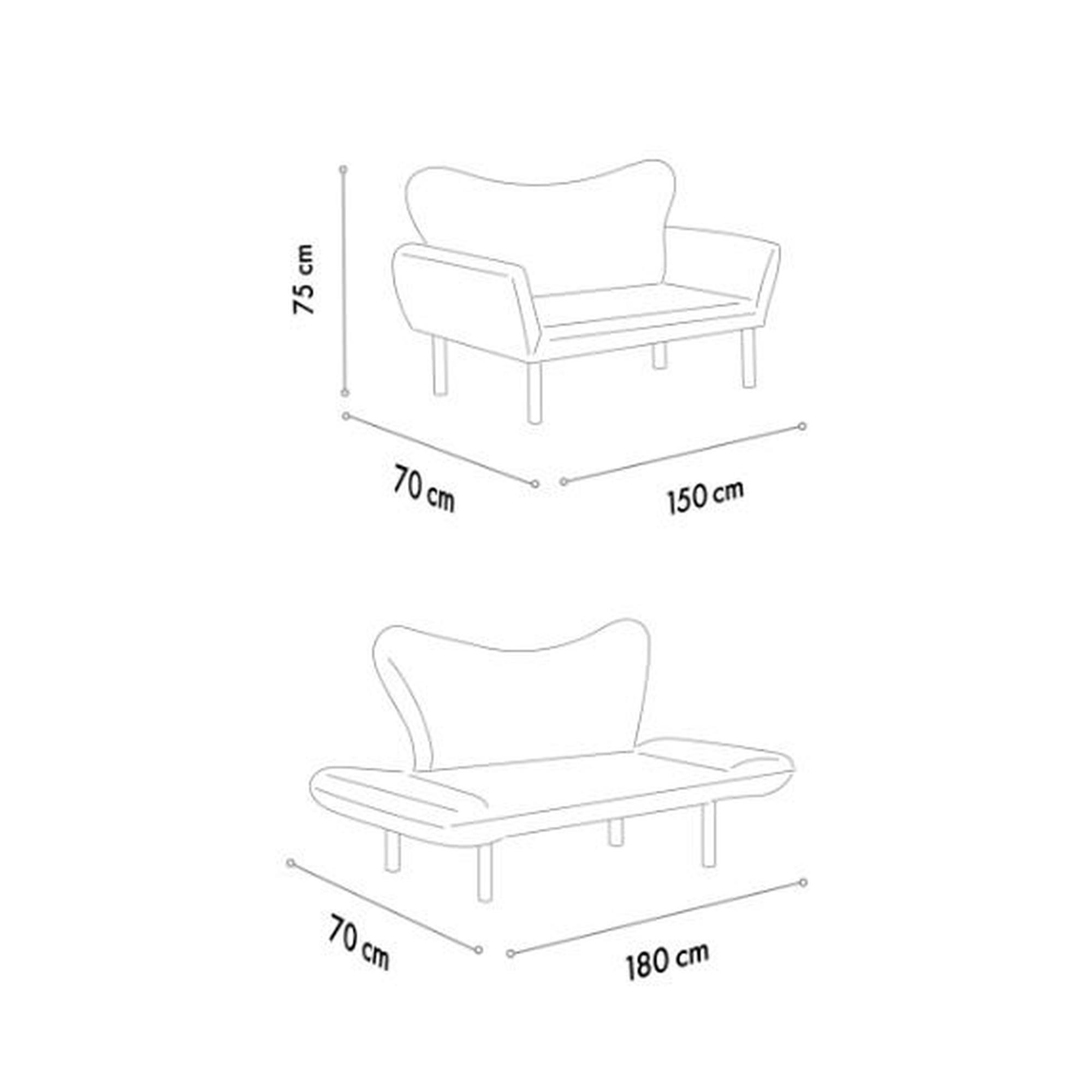 Banquette-lit bleu canard - ultra-compact, LUCCA | Banquettes ...