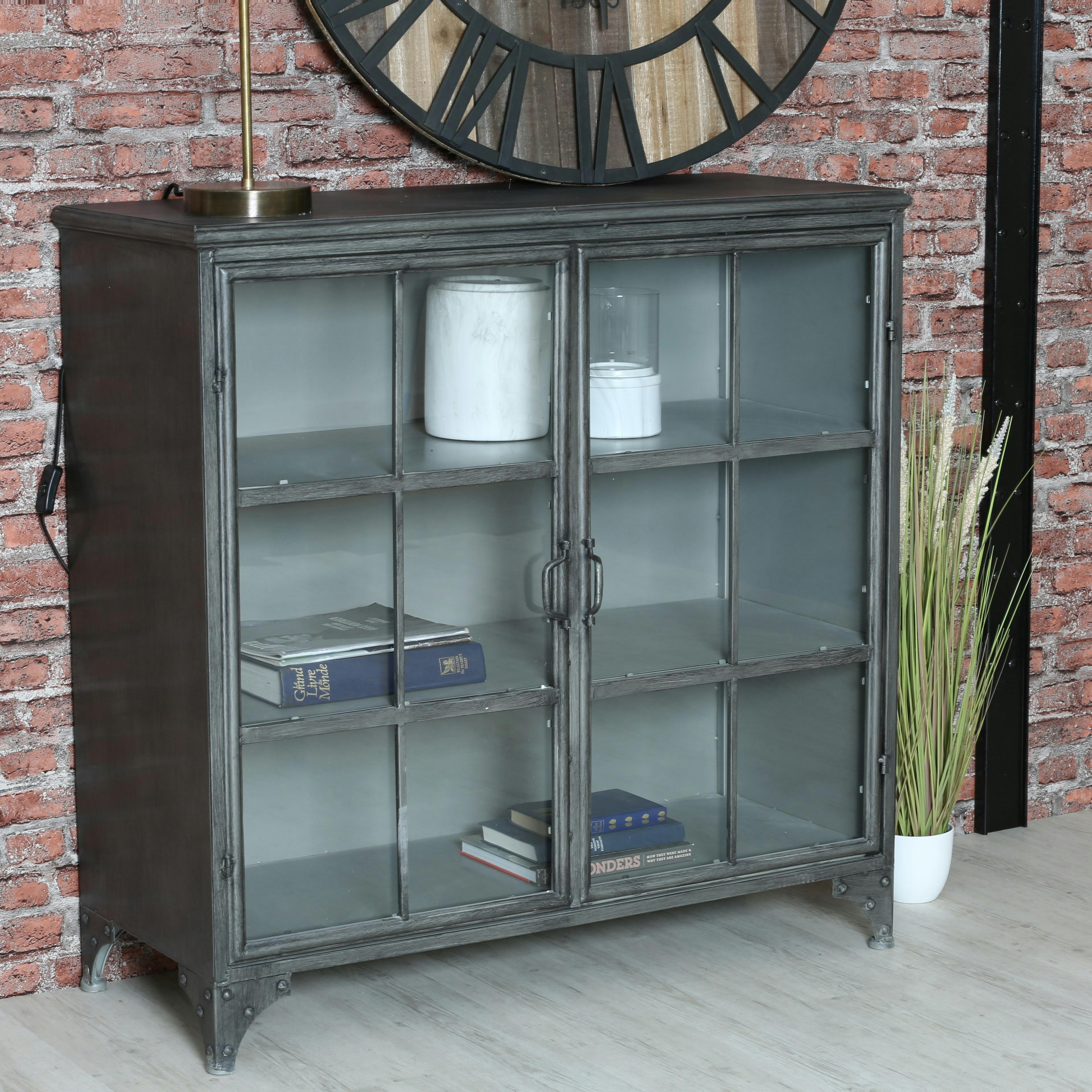 Buffet vitré en métal noir ATELIER | Buffets / Bahuts | Pier Import