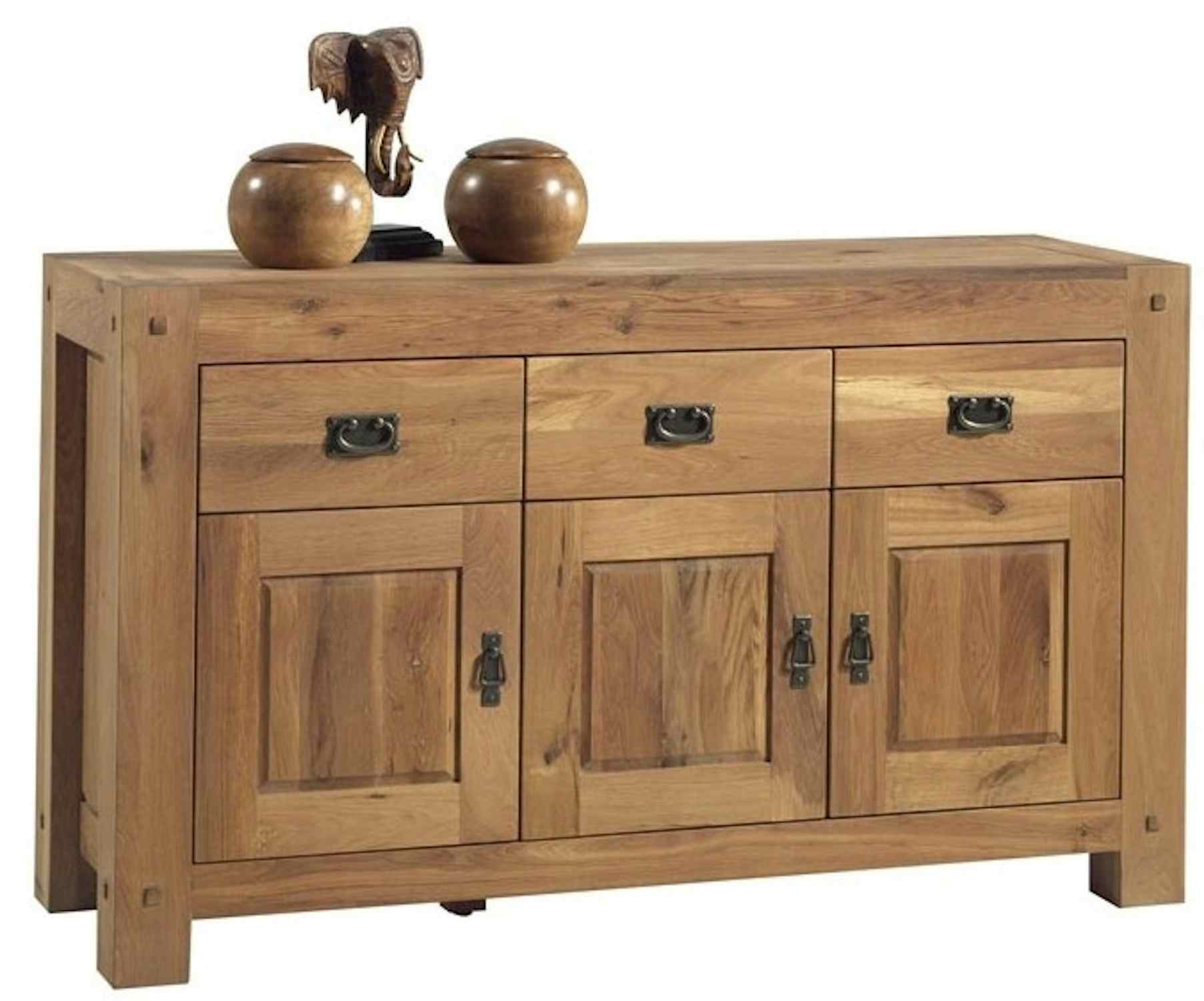 Buffet 3 portes chêne massif 150cm FJORD | Buffets / Bahuts | Pier Import