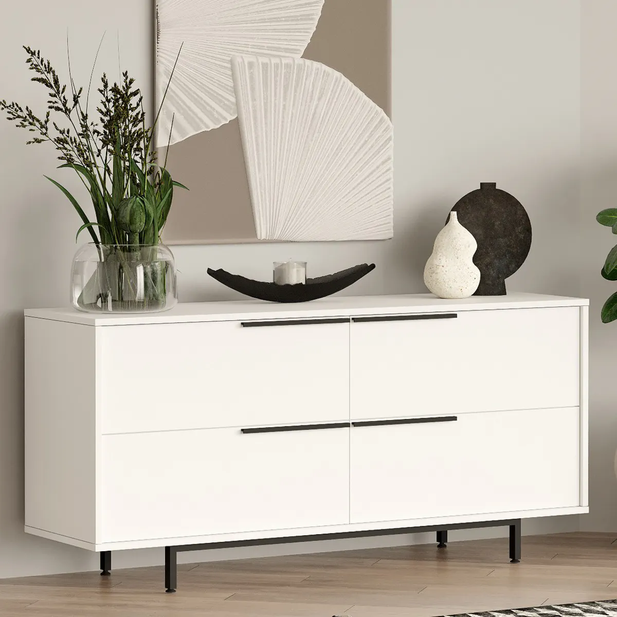Buffet blanc design moderne à ouverture frontale VAREN | Buffets ...