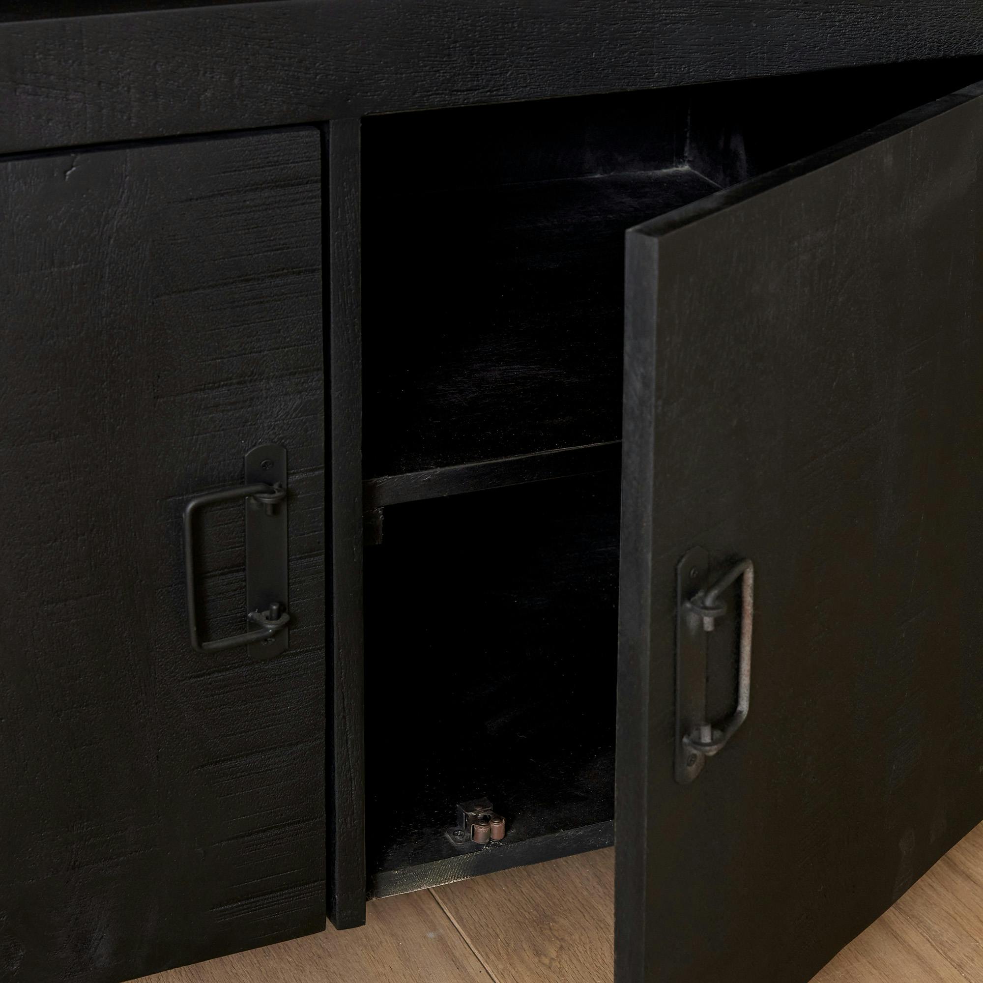 Buffet bois noir 4 portes MILORA | Buffets / Bahuts | Pier Import