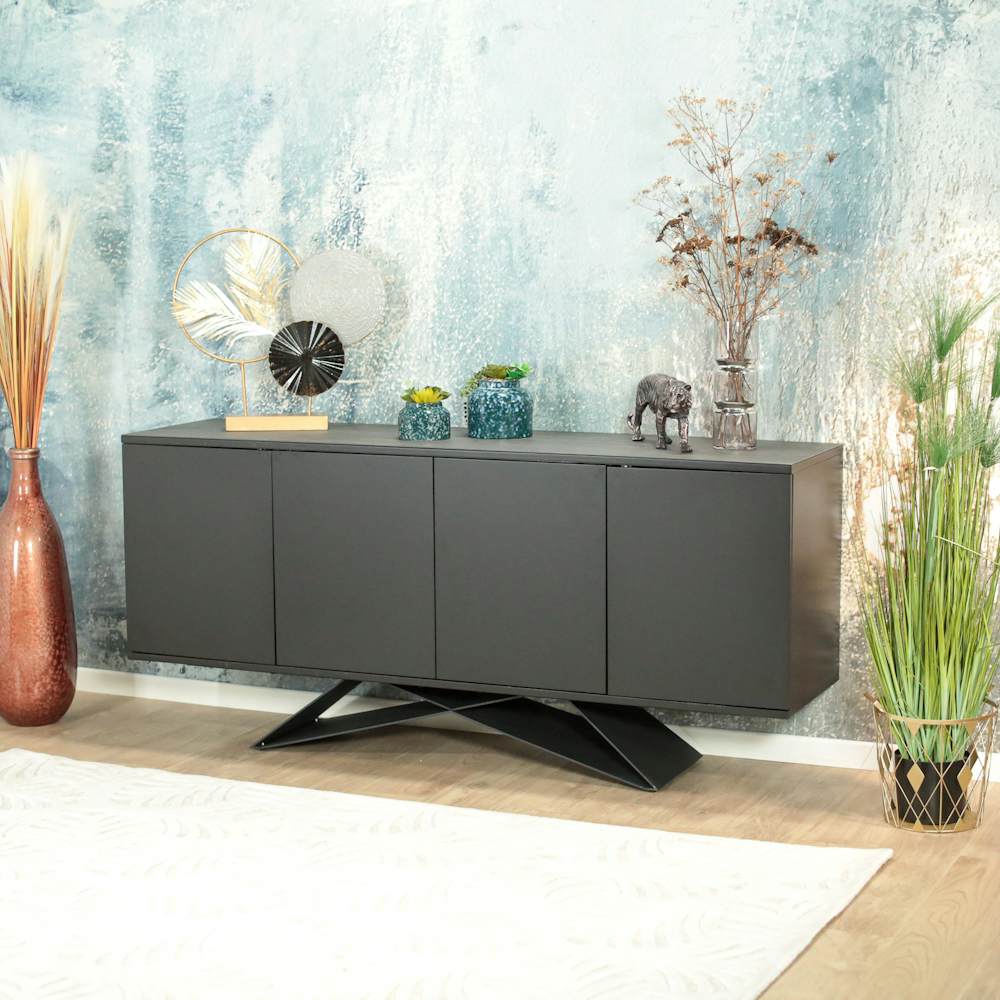 Buffet design en céramique anthracite LOMBARDIE | Buffets / Bahuts ...