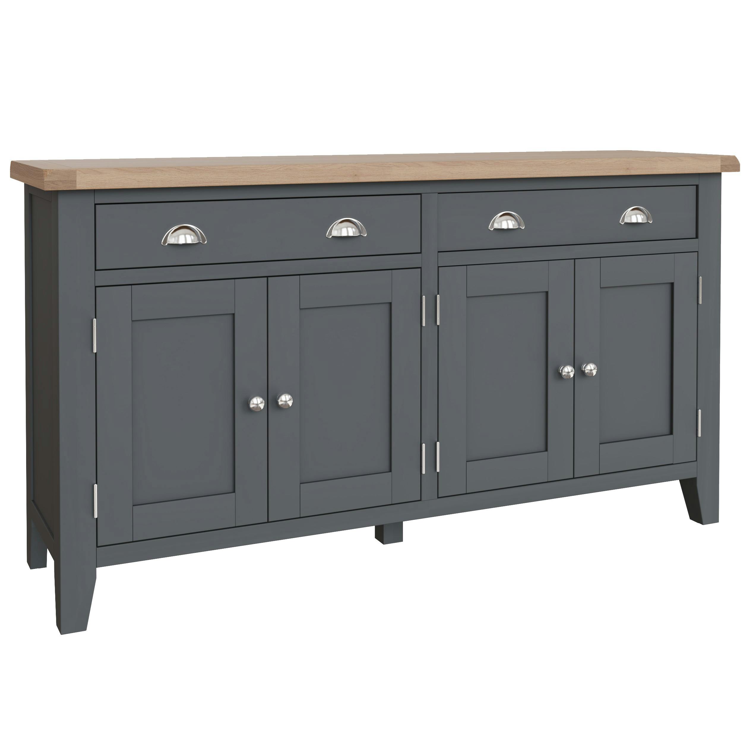 Buffet en bois 4 portes finition charbon COVENTRY | Buffets / Bahuts ...