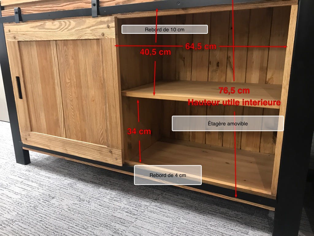 Buffet en pin massif 1 porte LOUNDGE | Buffets / Bahuts | Pier Import