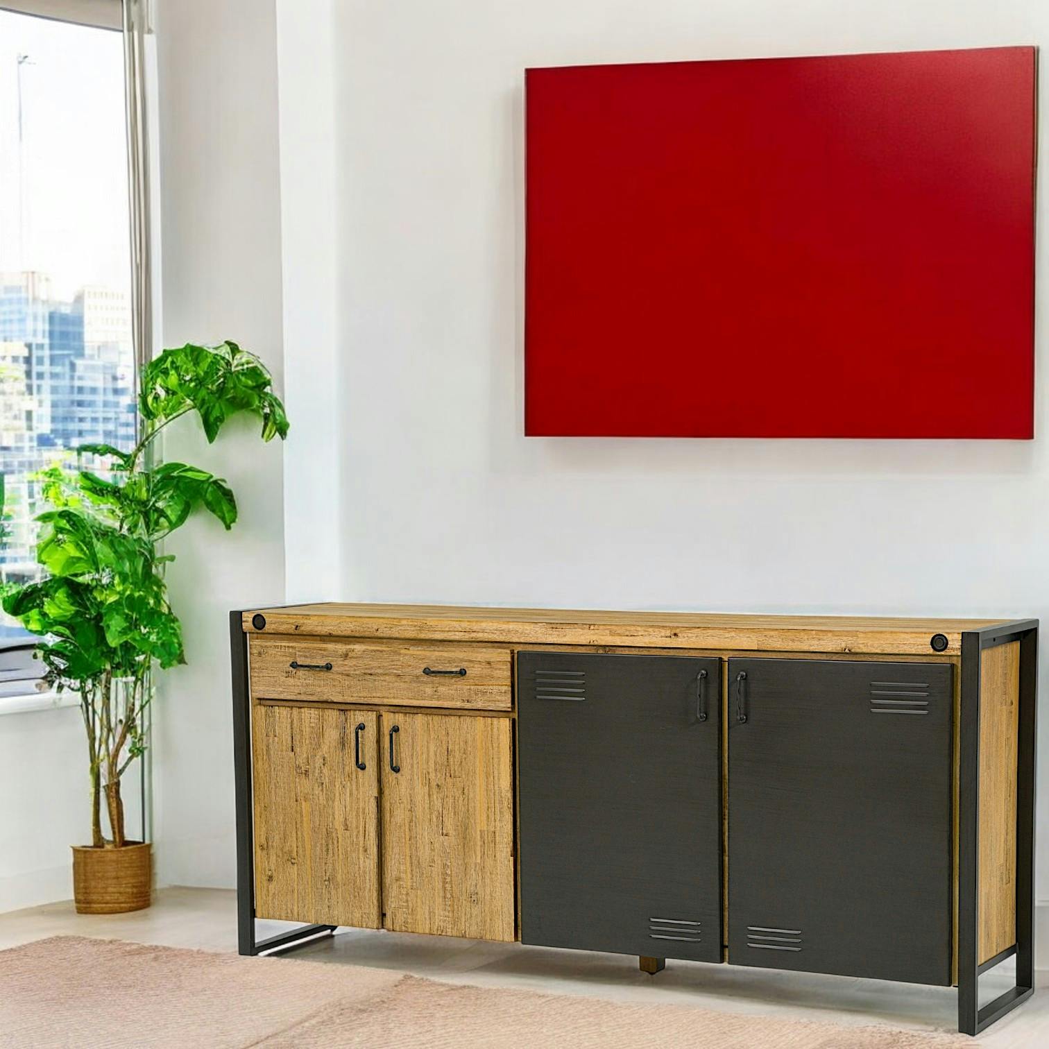 Buffet industriel bois métal boulons BROOKLYN | Buffets / Bahuts | Pier ...