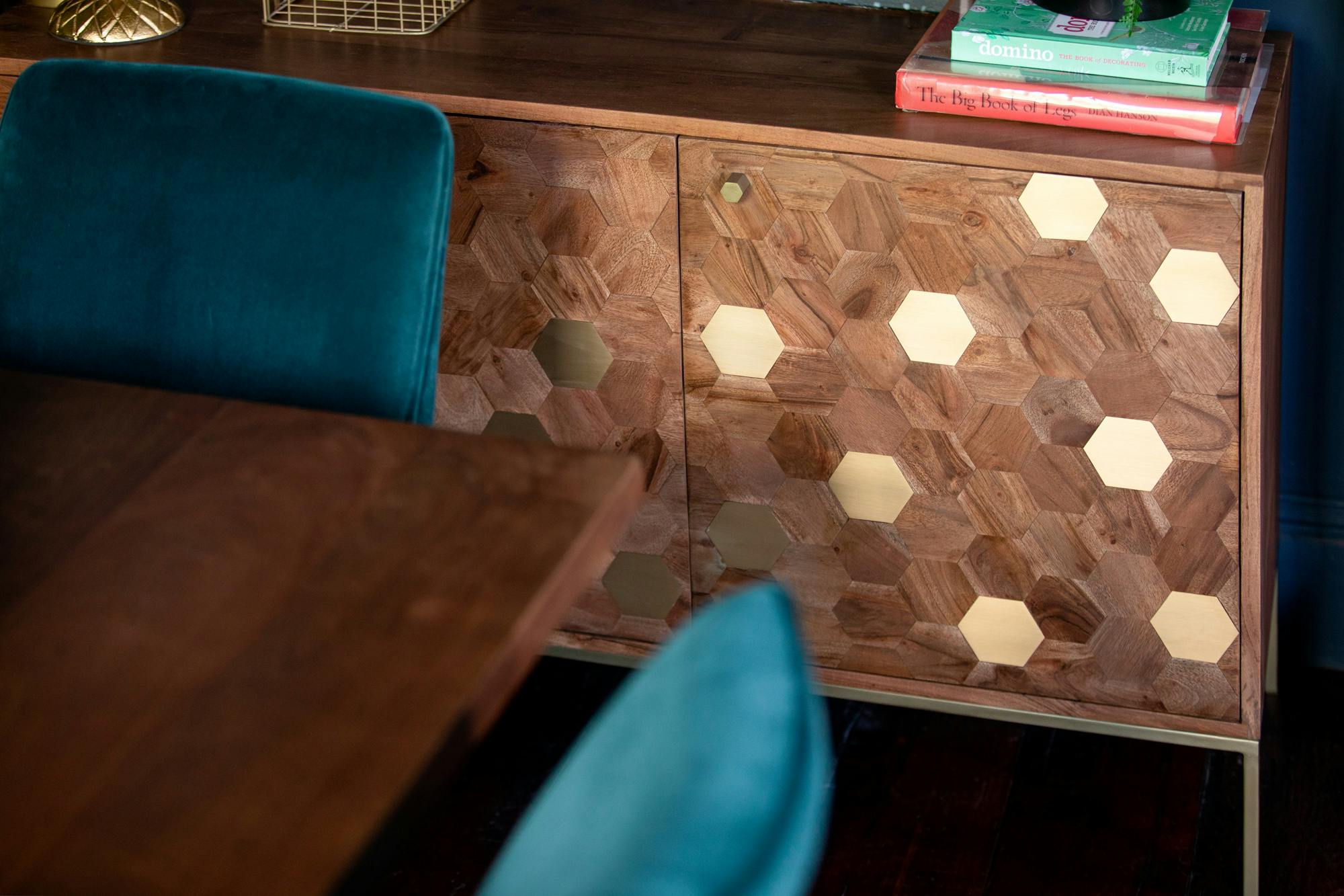 Buffet moderne acacia laiton HOBART | Buffets / Bahuts | Pier Import