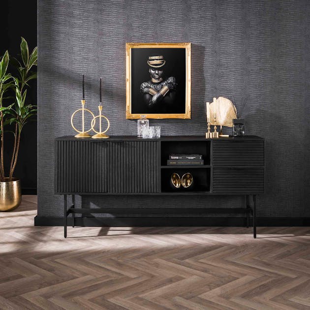 Buffet noir en bois de manguier LUCKNOW | Buffets / Bahuts | Pier Import