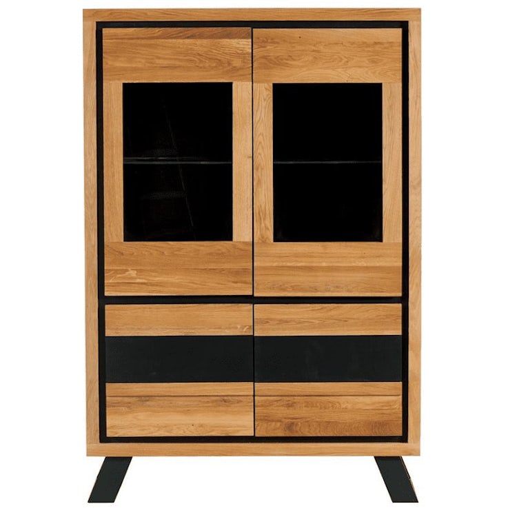 Buffet vitrine en bois PORTREE | Vaisseliers | Pier Import