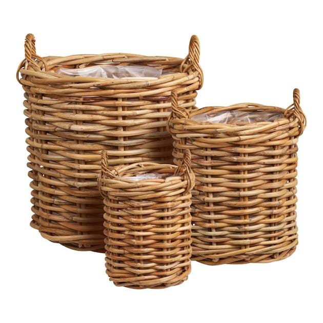 Cache-pot en rotin tressé (lot de 3) | Caches-pots | Pier Import