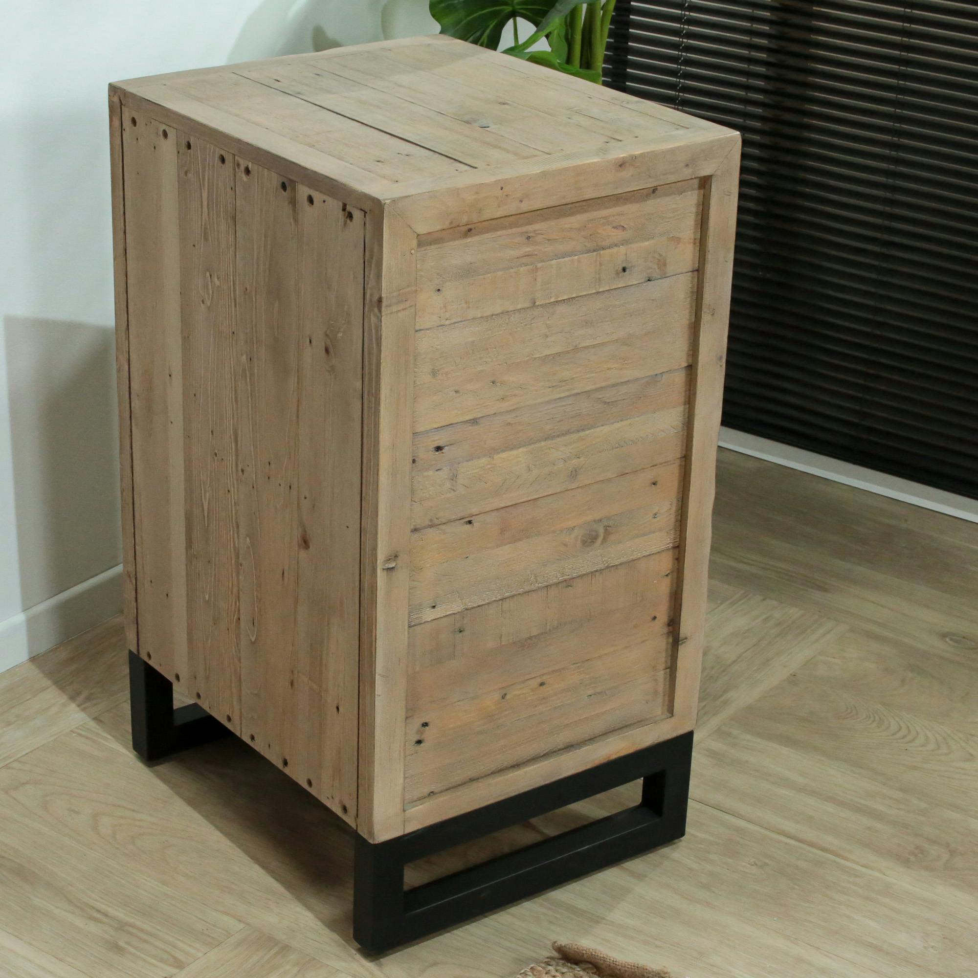 Caisson de bureau en bois recyclé 2 tiroirs AUCKLAND | Caissons de ...
