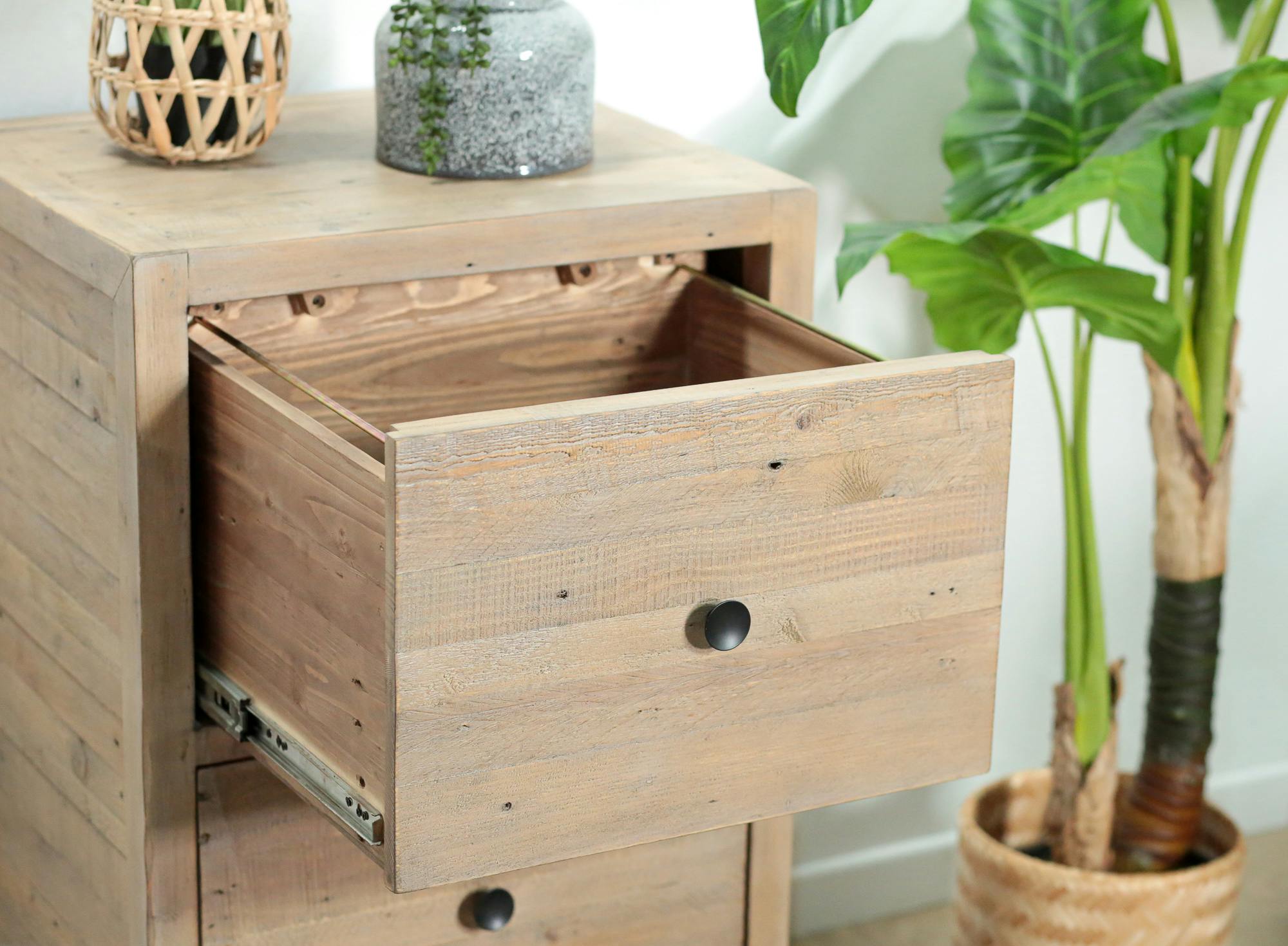 Caisson de bureau en bois recyclé 2 tiroirs AUCKLAND | Caissons de ...