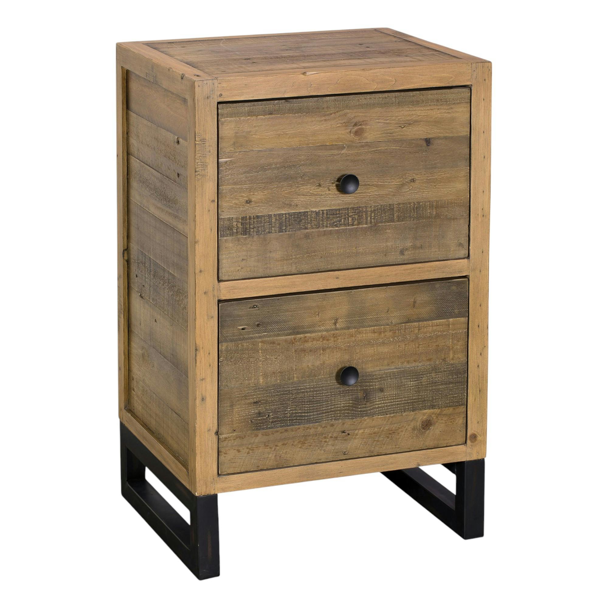 Caisson de bureau en bois recyclé 2 tiroirs BRISBANE | Caissons de ...