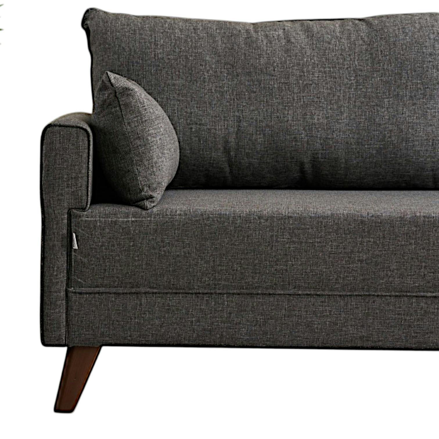 Canapé 2 places gris anthracite - dos droit SPLIT | Canapés | Pier Import