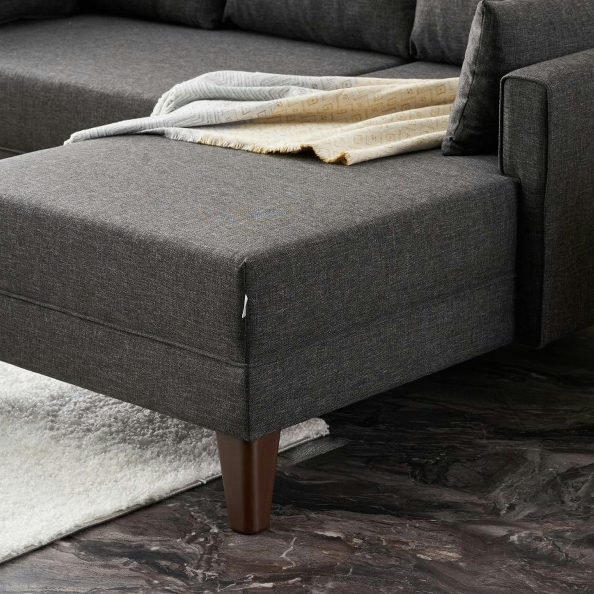 Canapé d'angle convertible anthracite - côté droit SPLIT | Canapés ...