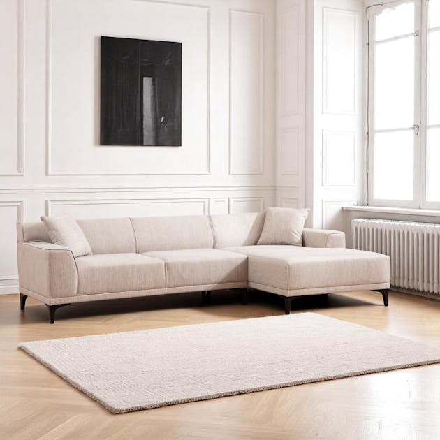 Canapé d'angle sable - côté droit ORSAY | Canapés | Pier Import