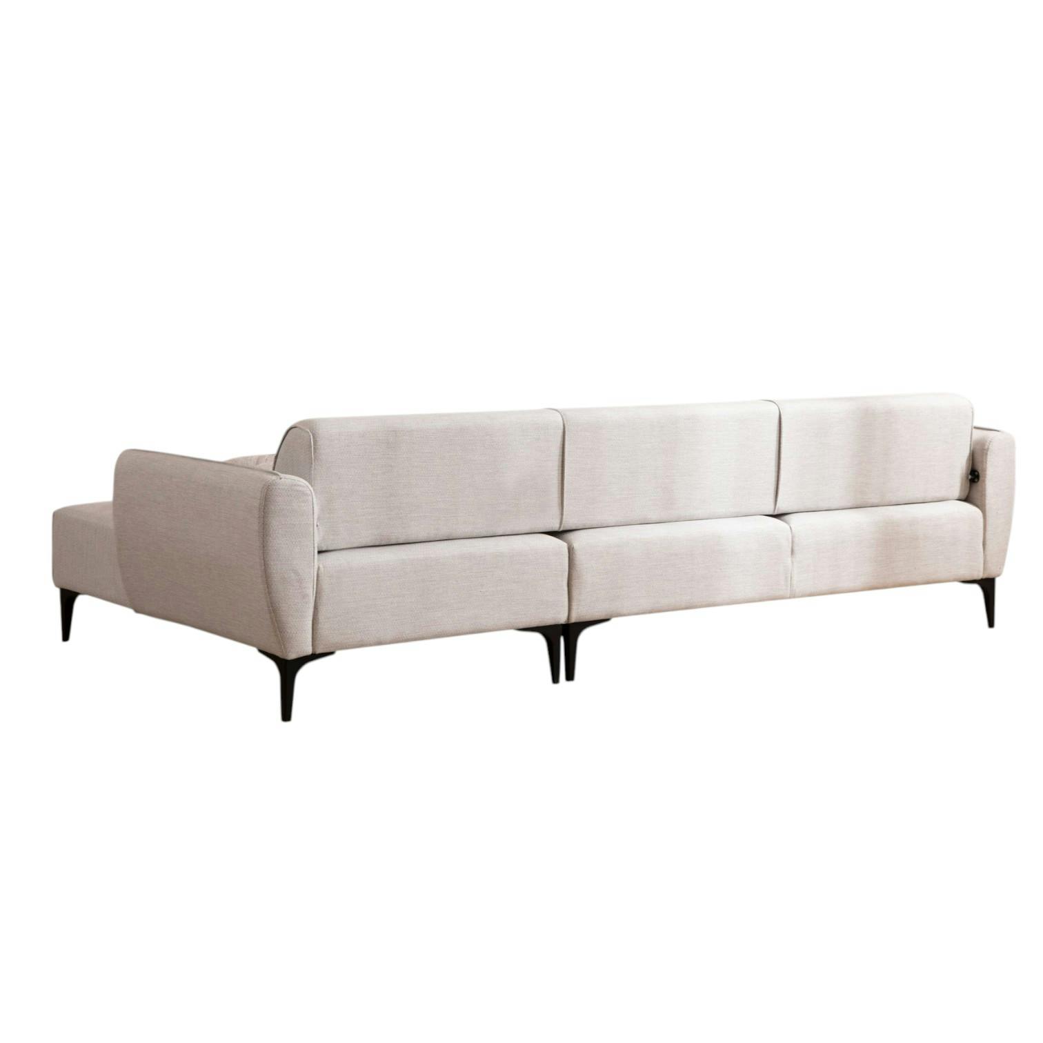 Canapé d'angle sable - couture déco, côté droit VILNIUS | Canapés ...