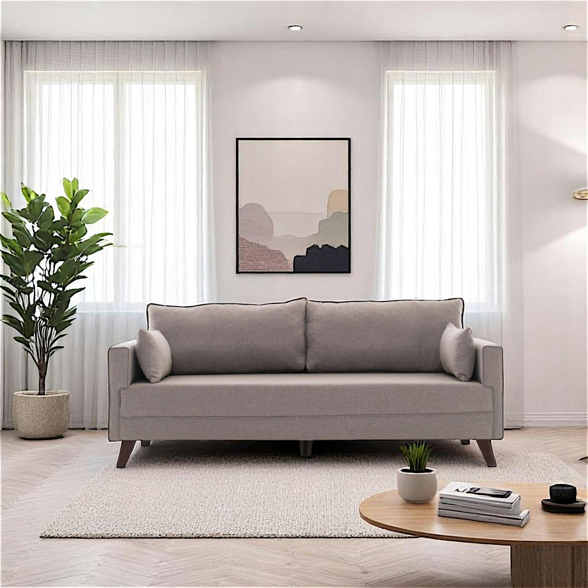 Canapé-lit cappuccino - dos droit SPLIT | Canapés | Pier Import