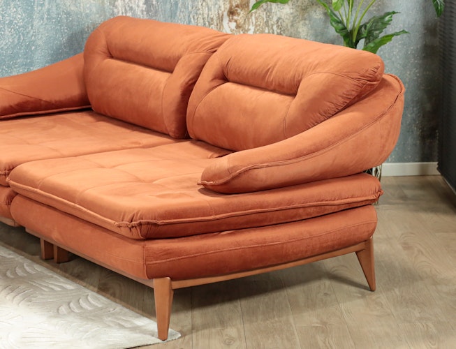 Canapé modulable 3 places orange cuivré HOVE | Canapés | Pier Import
