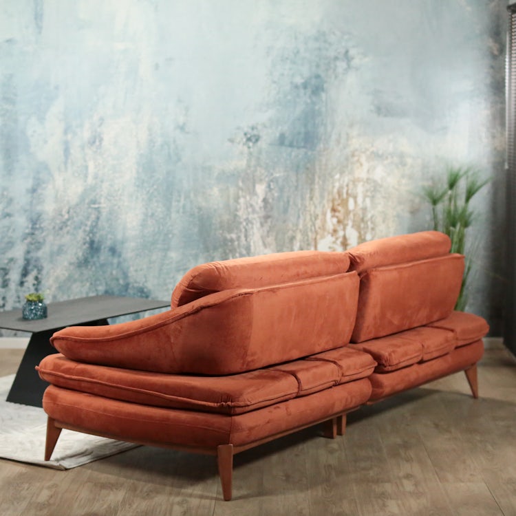 Canapé modulable 3 places orange cuivré HOVE | Canapés | Pier Import