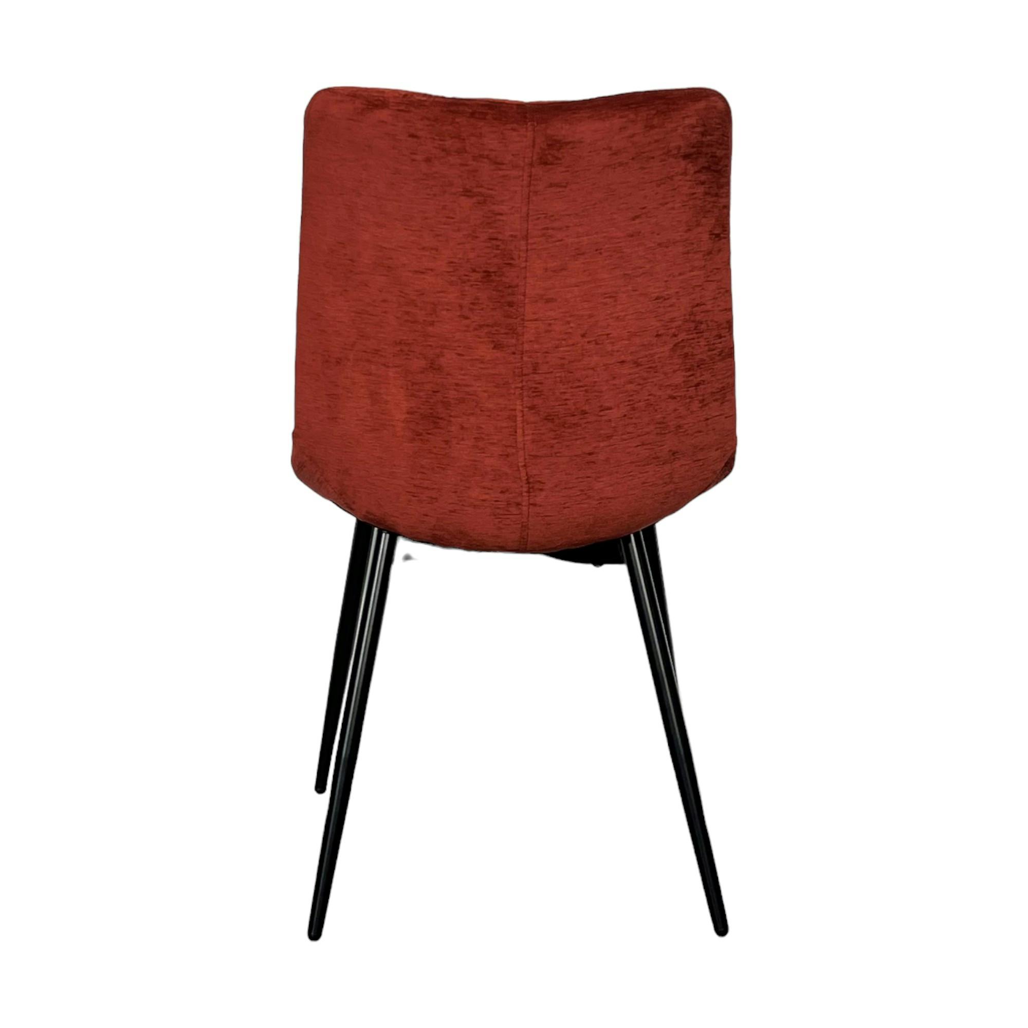Chaise en velours rouge motif damier (lot de 2) PALERME | Chaises ...