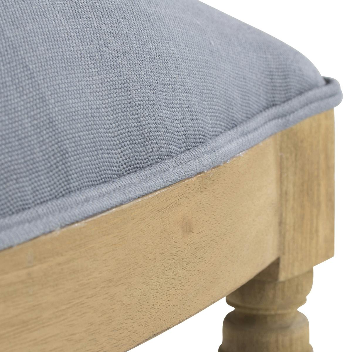Chaise en bois et tissu gris LEON AMADEUS | Chaises | Pier Import