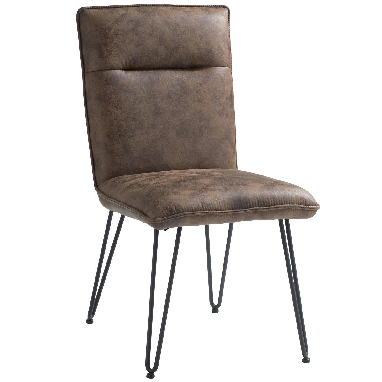 Chaise marron capitonnée salle à manger | Chaises | Pier Import