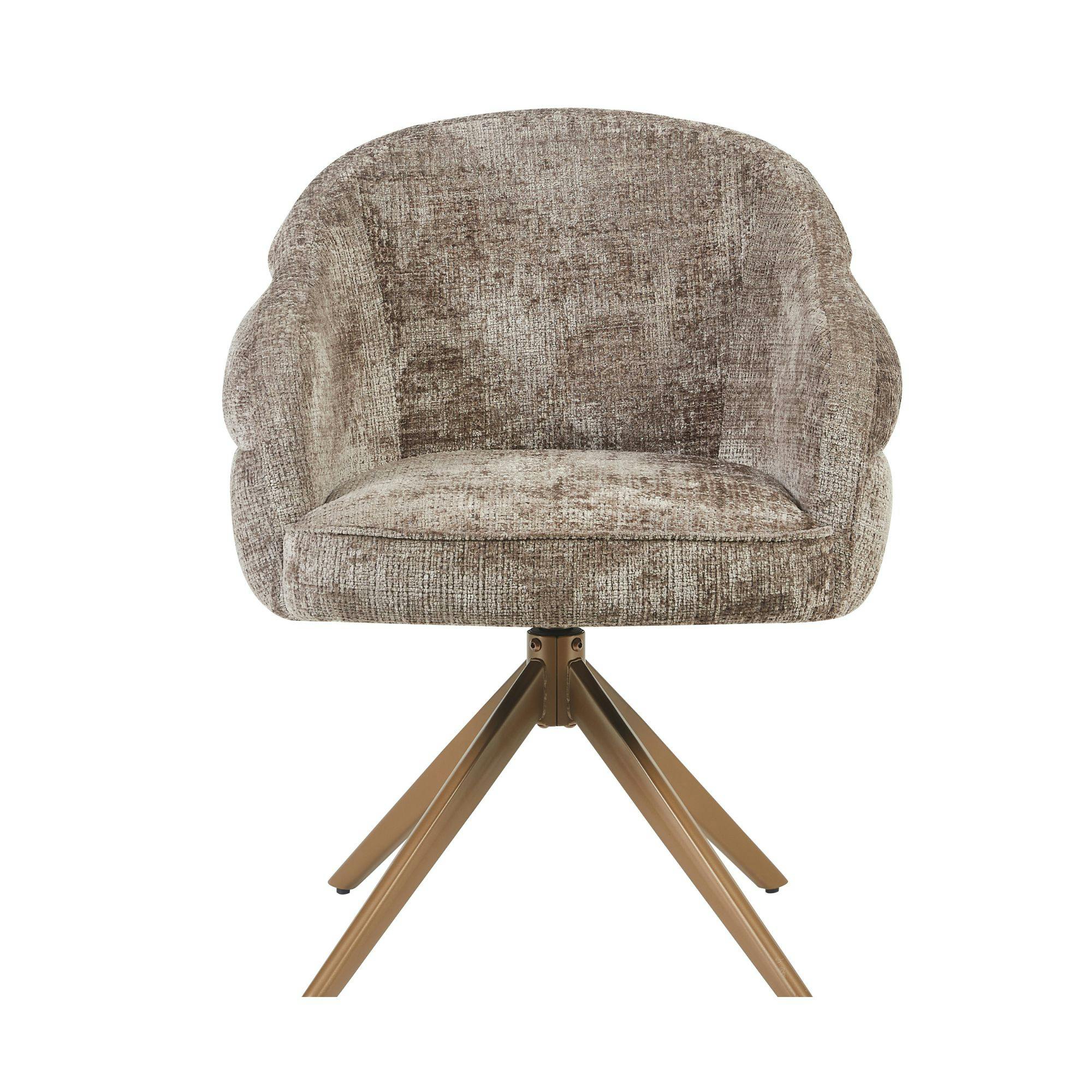 Chaise pivotante marron à dossier structuré (lot de 2) CORTINA ...