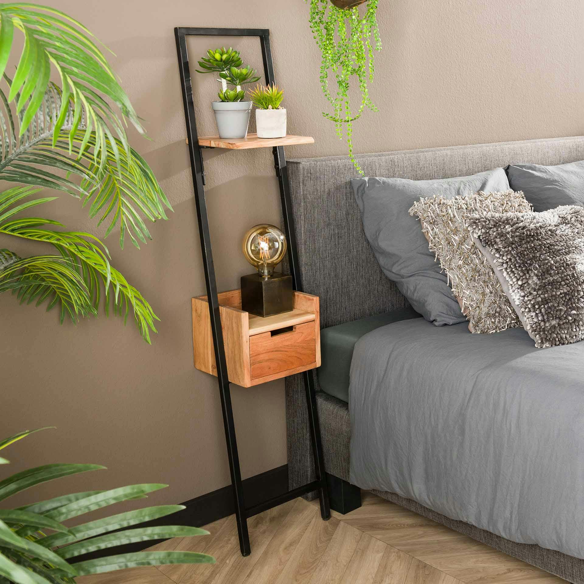 Chevet mural bois métal MELBOURNE | Tables de chevet | Pier Import