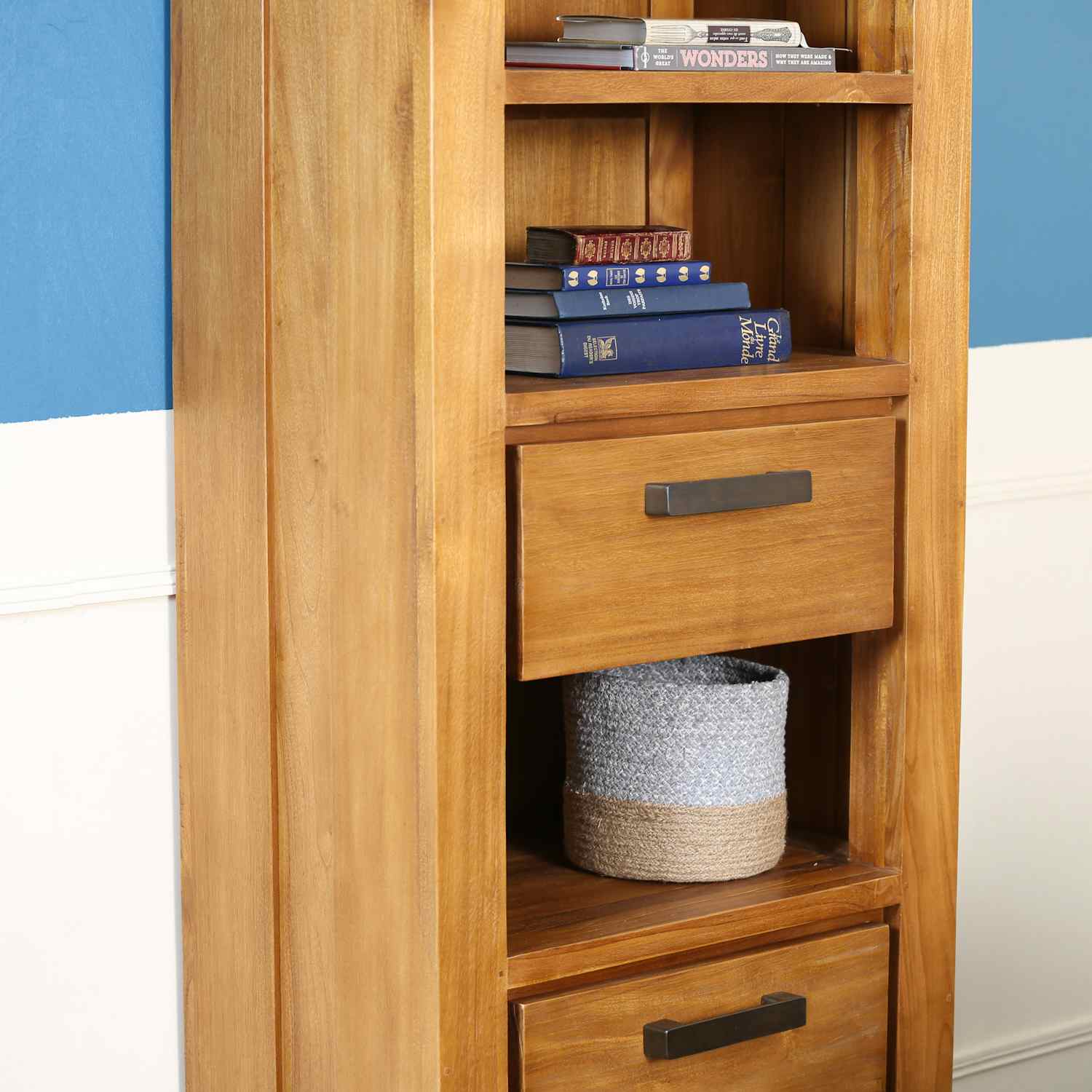 Colonne de rangement teck massif brossé RIO | Colonnes | Pier Import