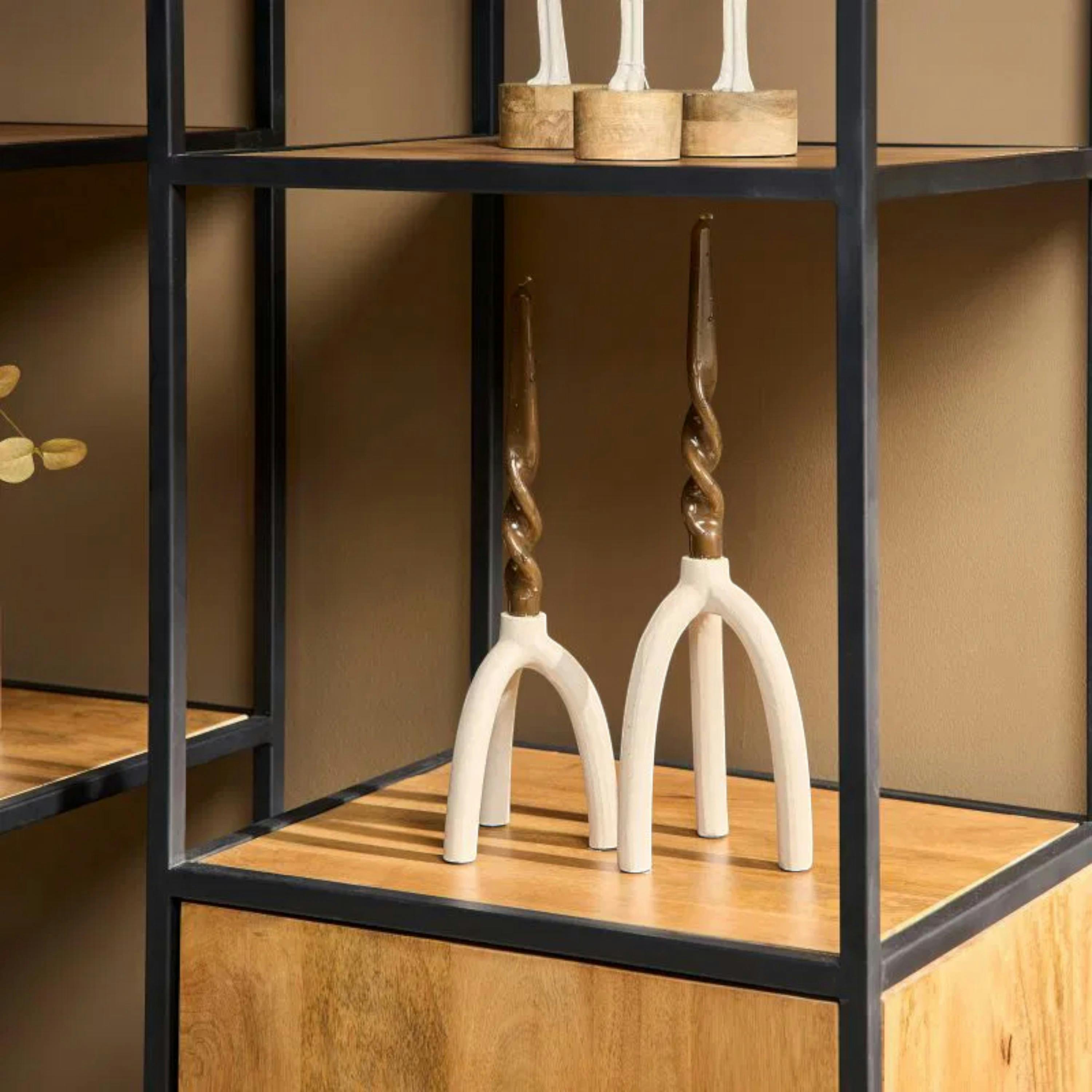 Colonne décorative en bois clair 1 porte RIVANO | Colonnes | Pier Import