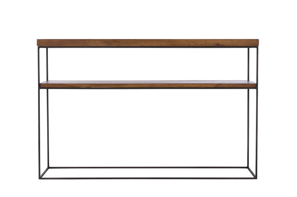 Console bois et métal double plateau OKA 120 cm | Consoles | Pier Import