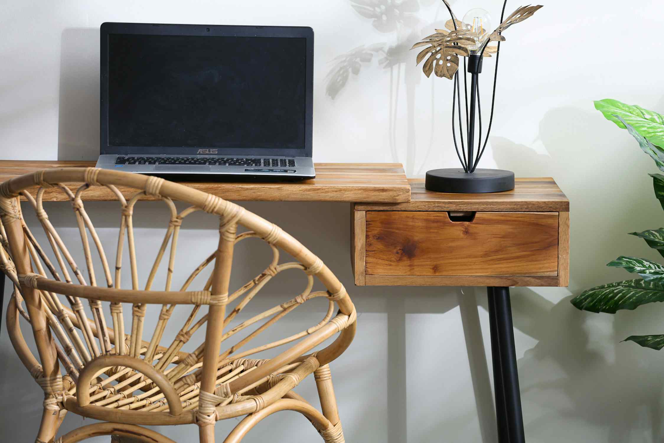 Console bureau bois de teck | Consoles | Pier Import