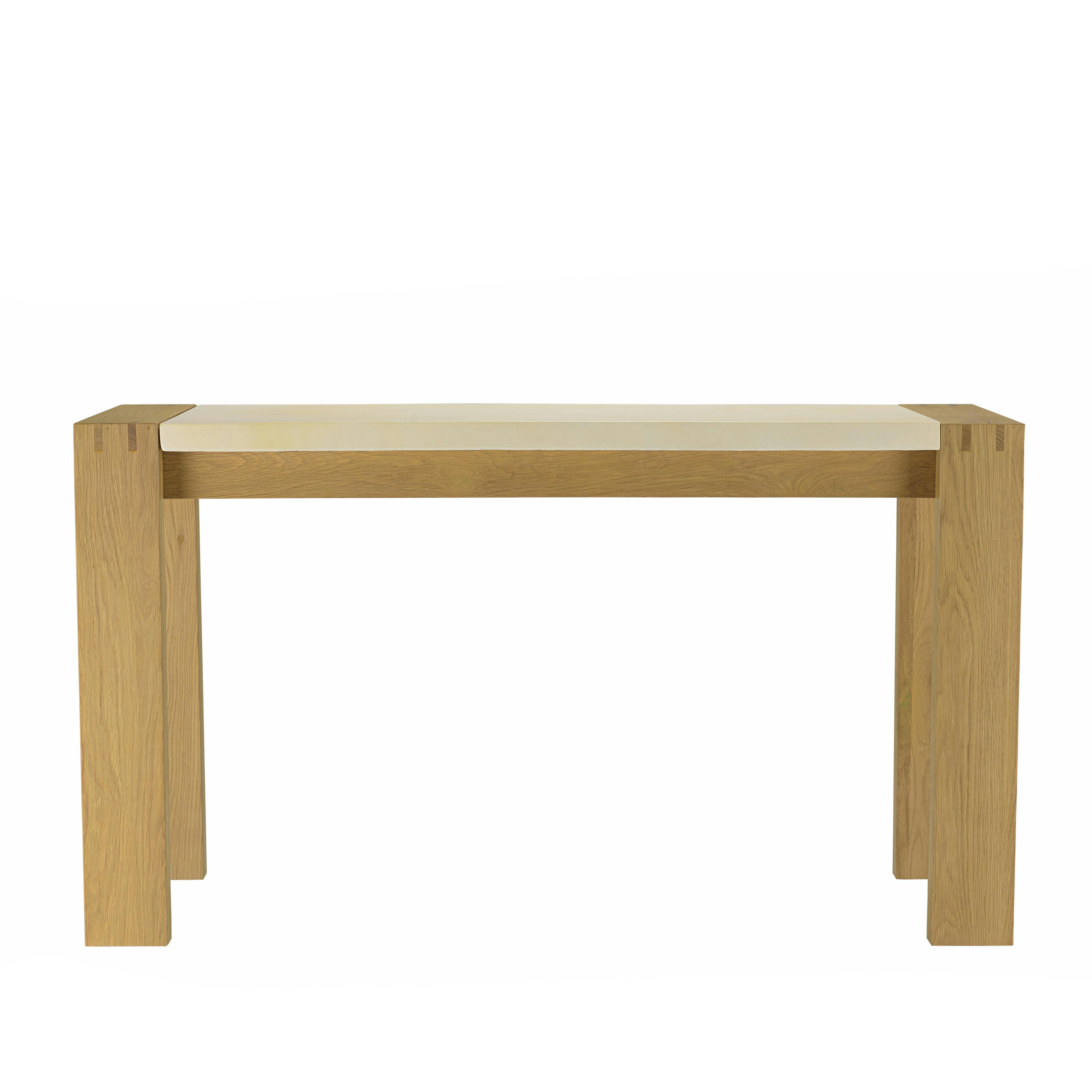 Console chêne plateau béton 135 cm BRASILIA | Consoles | Pier Import