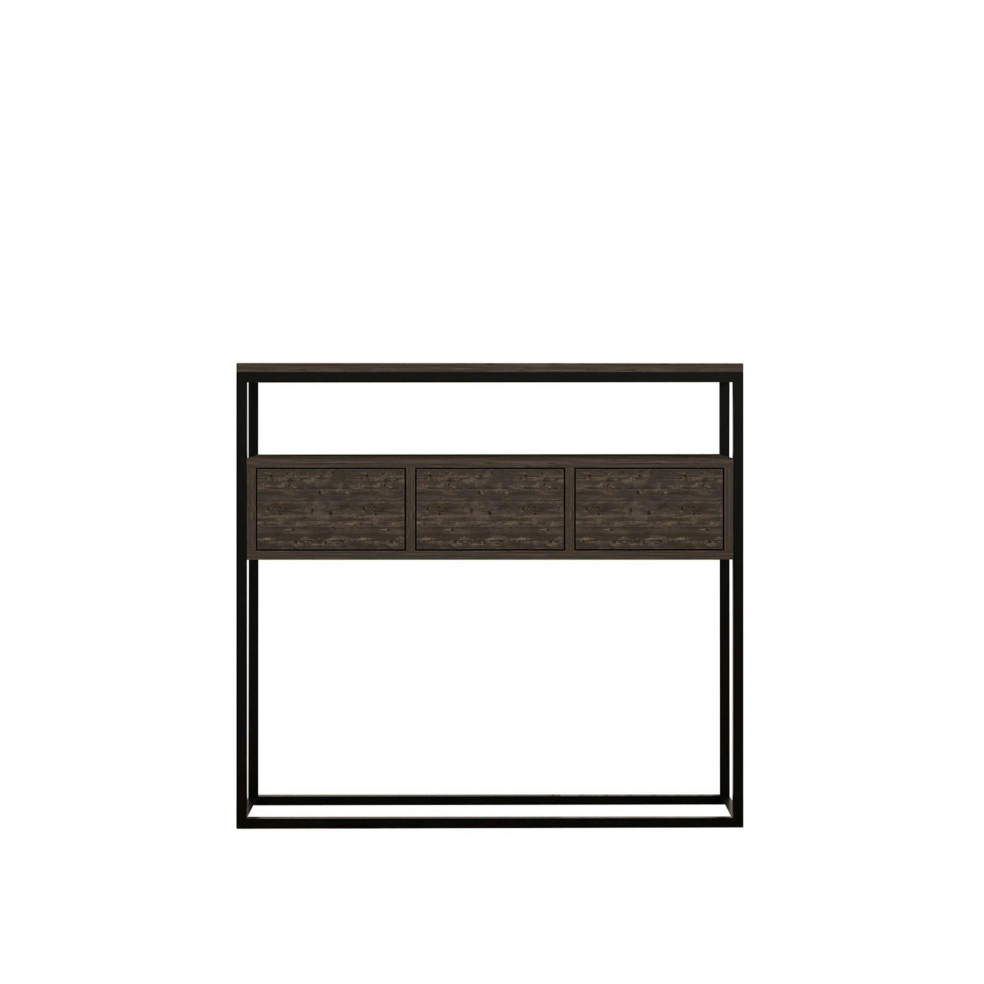 Console d'entrée avec rangement, effet bois gris JENA | Consoles | Pier ...