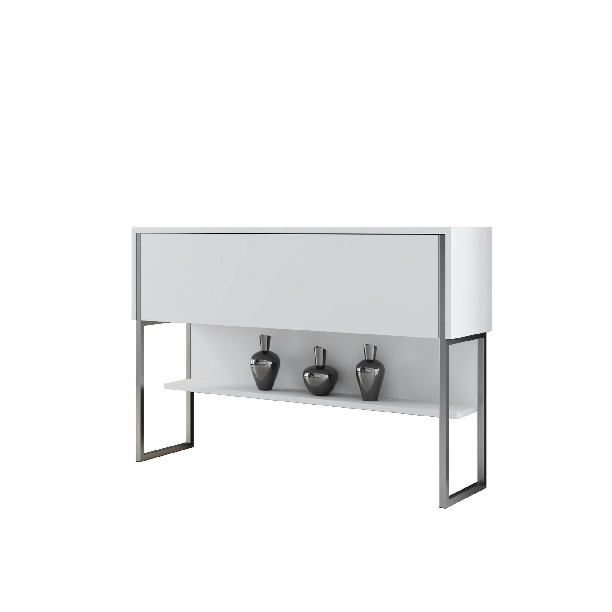 Console d'entrée blanche design avec grand rangement JENA | Consoles ...