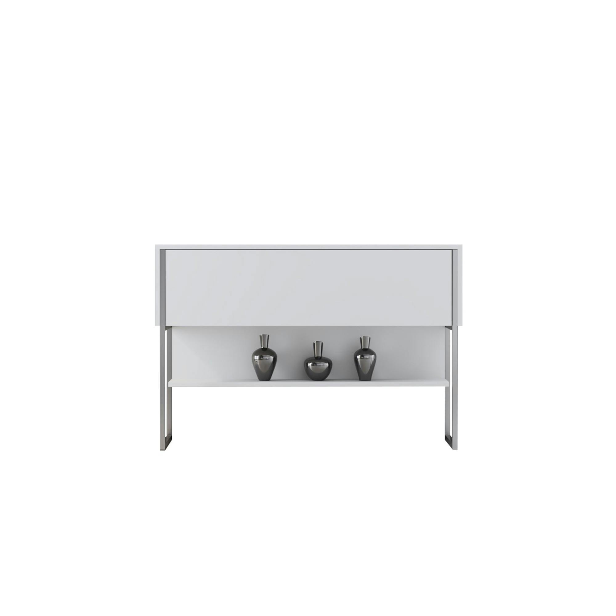 Console d'entrée blanche design avec grand rangement JENA | Consoles ...