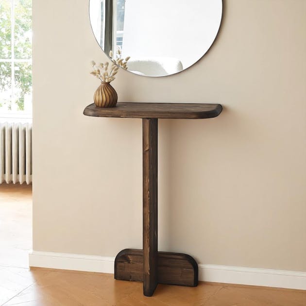 Console d'entrée design en bois brun SITIA | Consoles | Pier Import