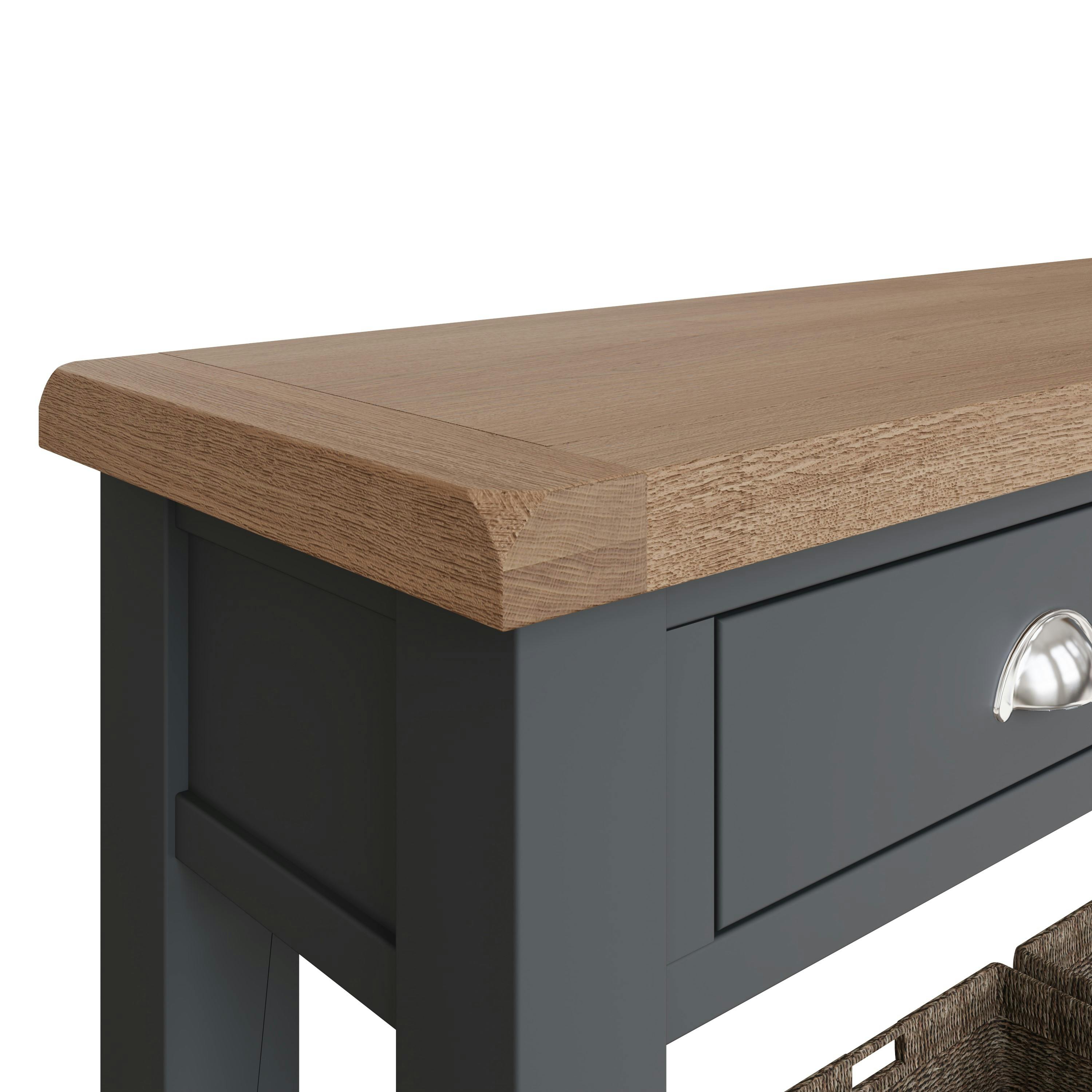 Console d'entrée en bois finition charbon 3 paniers COVENTRY | Consoles ...