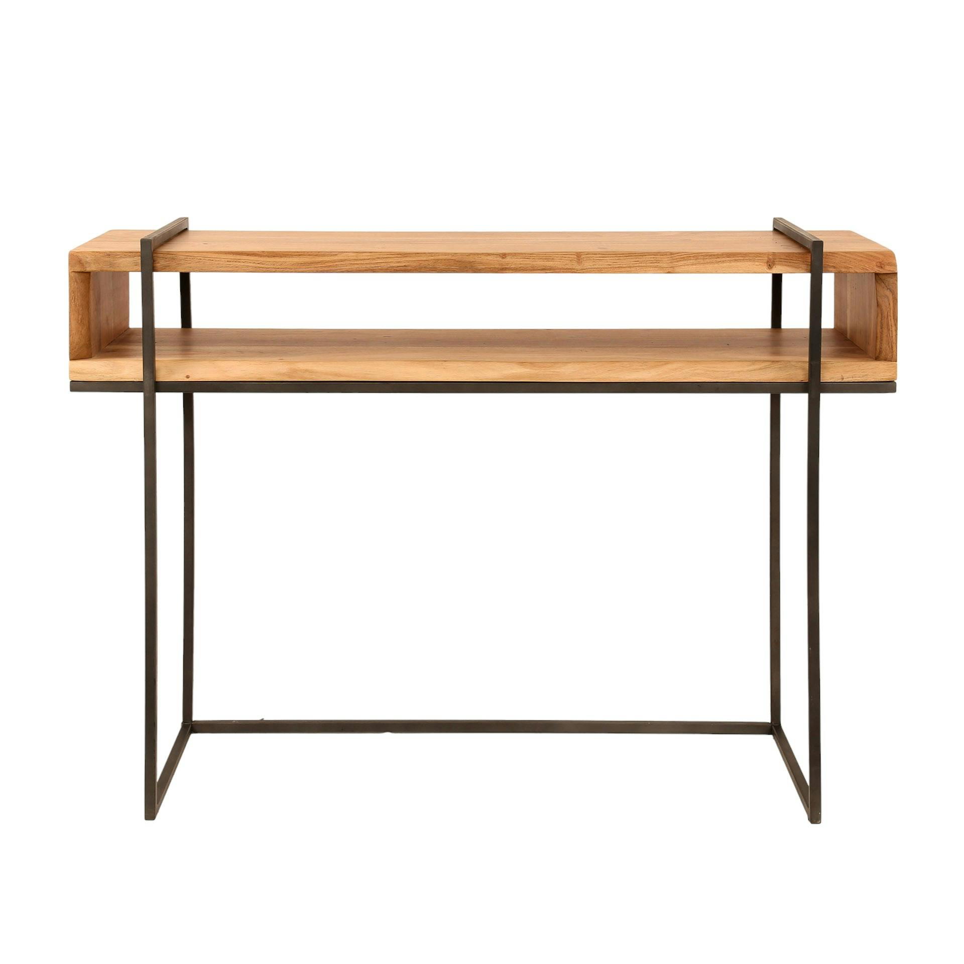 Console en bois d'acacia avec niche traversante MELBOURNE | Consoles ...