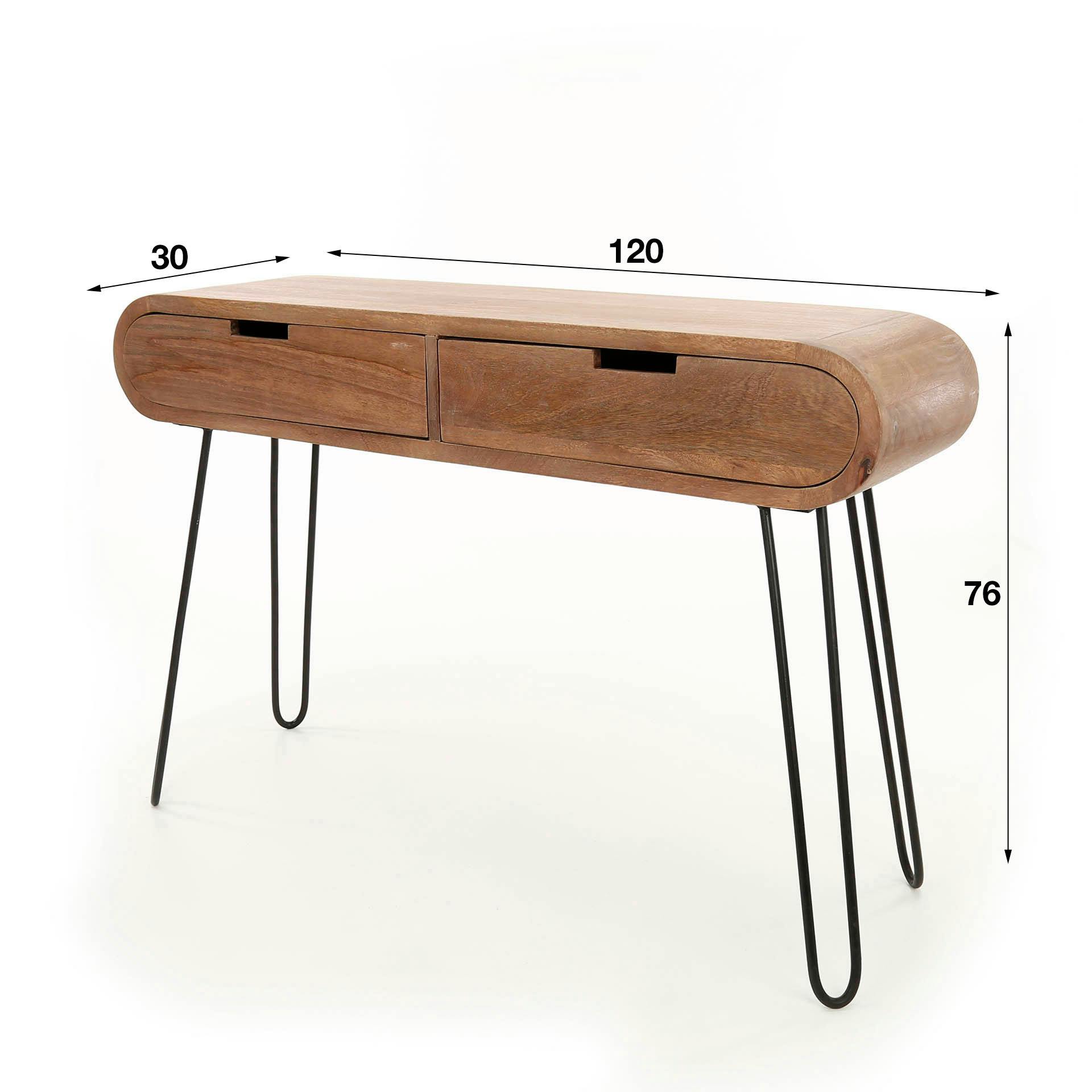 Console en bois forme oblongue NIAGARA | Consoles | Pier Import