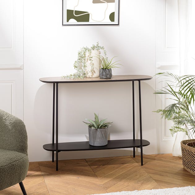 Console moderne 2 plateaux bords arrondis LANDAISE | Consoles | Pier Import