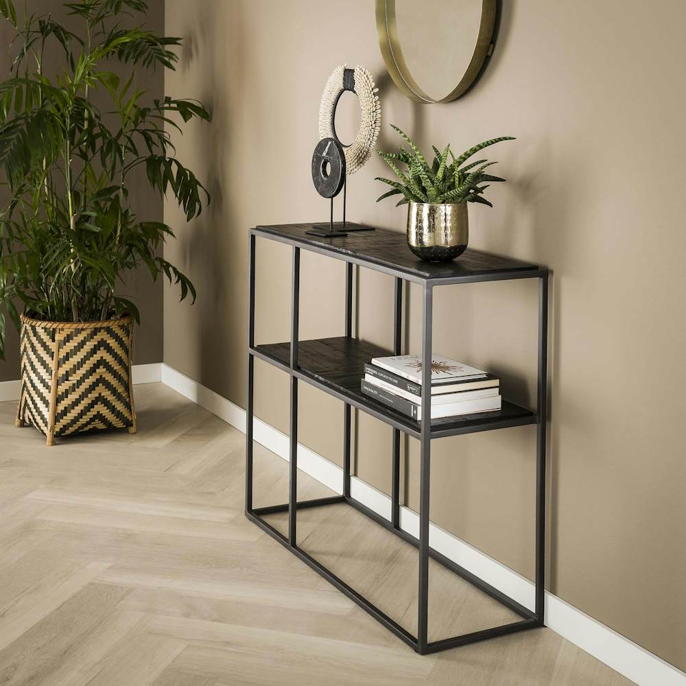 Console noire en bois de teck JAVA | Consoles | Pier Import