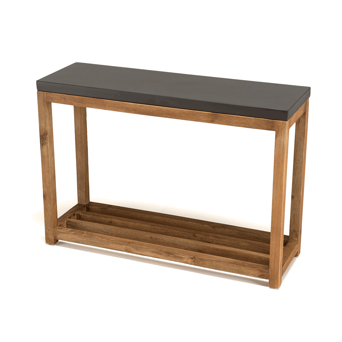 Console pour jardin bois et résine effet béton 87 cm HERCULE | Meubles ...