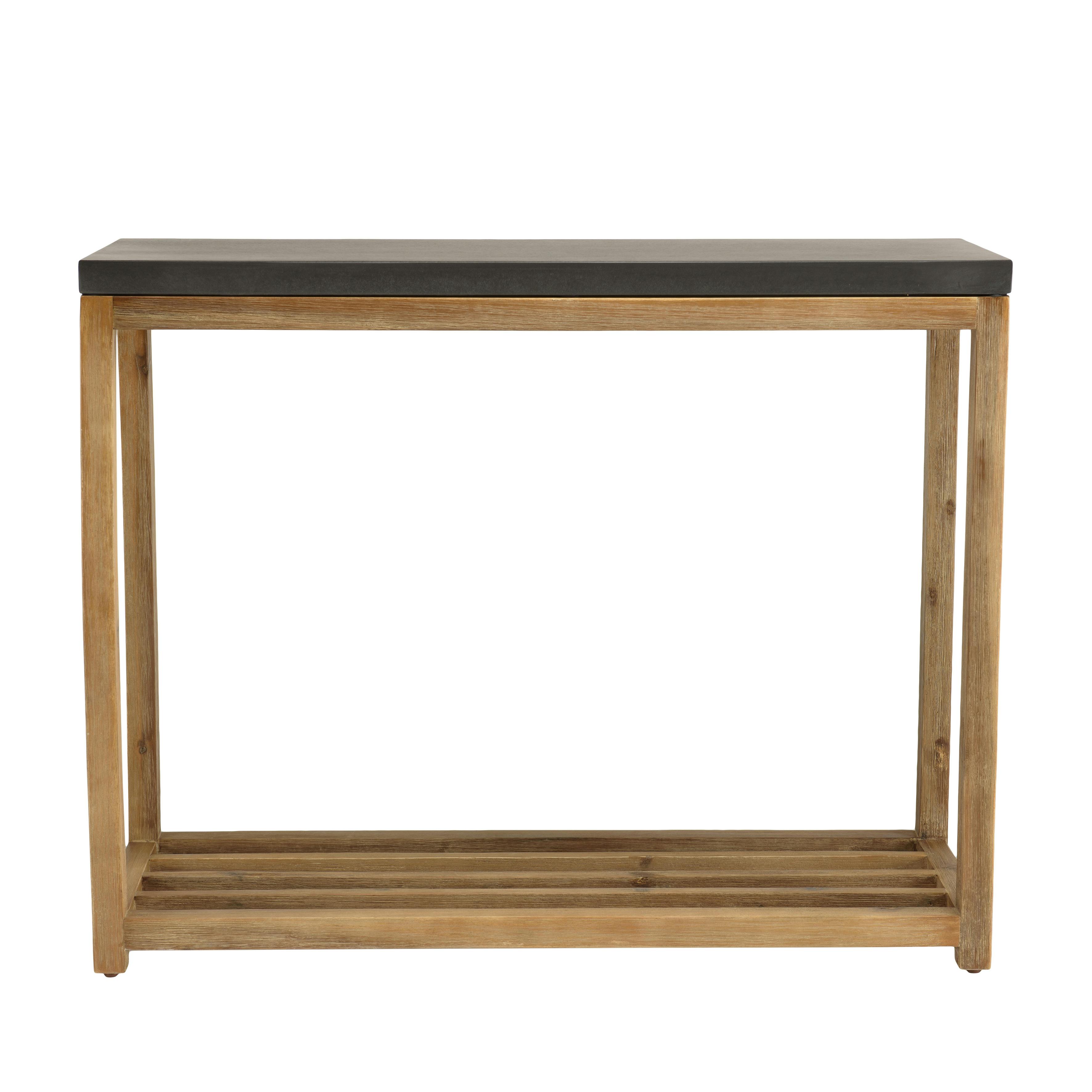 Console pour jardin bois et résine effet béton 95,5 cm HERCULE ...